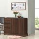 Gymax Buffet Sideboard Cupboard Cabinet Console Table W/ 3 Drawers ...