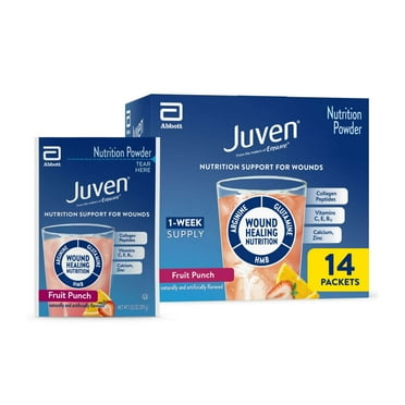 Juven Nutritional Drink for Wound Healing, Collagen Protein, Orange, 8 ...