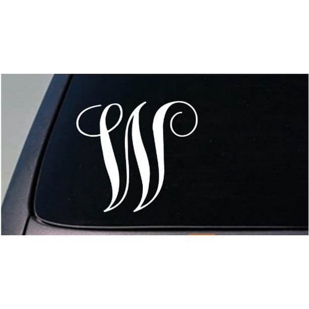 LETTER W 6" monogram sticker decal truck car window teach craft ...