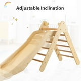 OLAKIDS Preschool Wooden Equipment Playsets, 2 in 1 Montessori Climbing ...