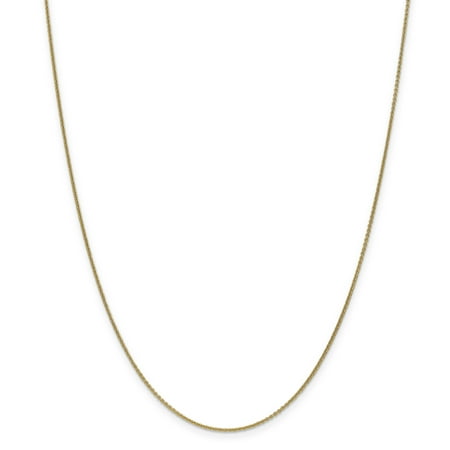 14K Yellow Gold 1mm Cable Chain 16 Inch | Walmart Canada
