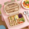Lunch Box Divided Compartment Microwave Safe Leak Proof Portable ...