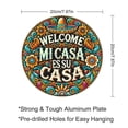 8 Inch Round "Mi Casa Es Su Casa" Metal Sign, Colorful Mexican Folk Art ...