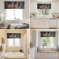 Curtain Valance for Windows, Vintage Forest Deer Kitchen Valances Rod ...