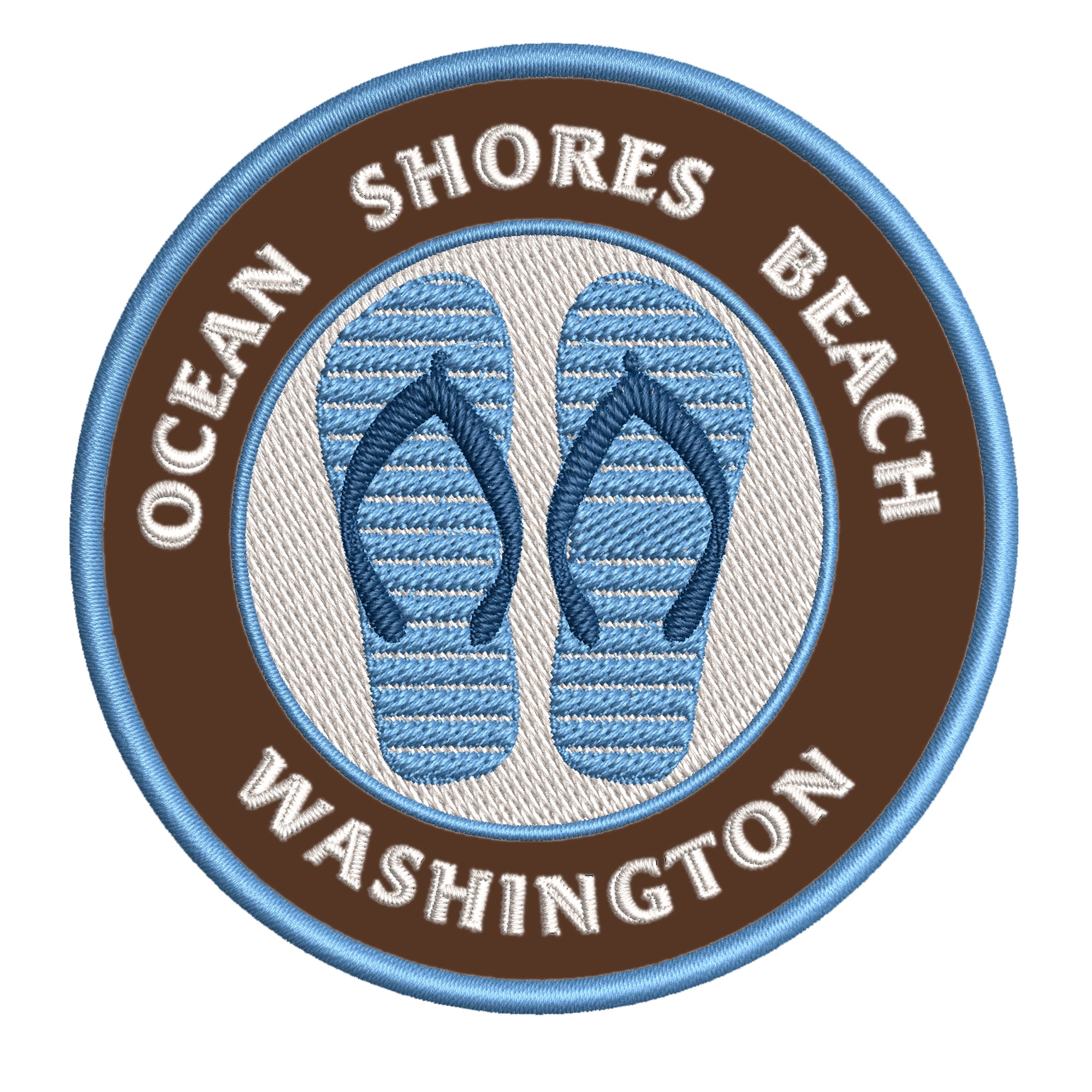 Ocean Shores Beach, Washington 3.5 Inch Iron Or Sew On Embroidered ...