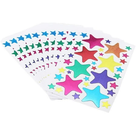 30 Sheet Self Adhesive Star Stickers,star Stickers Reward Star Stickers ...