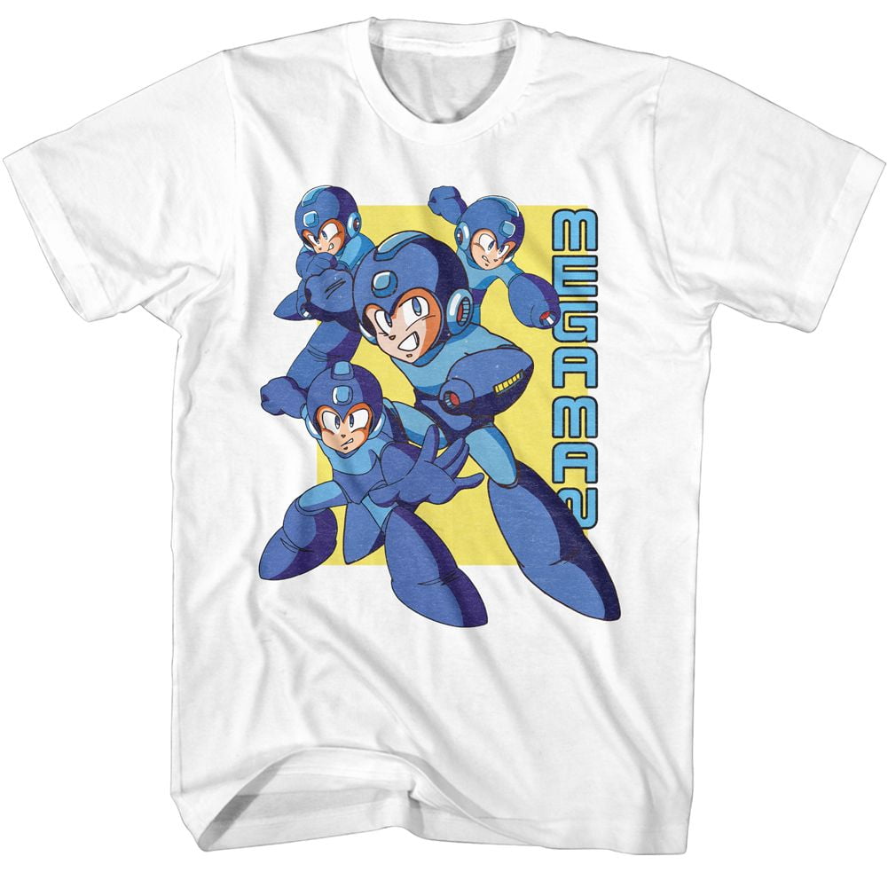 Mega Man Multiple Poses White T-Shirt - Walmart.com