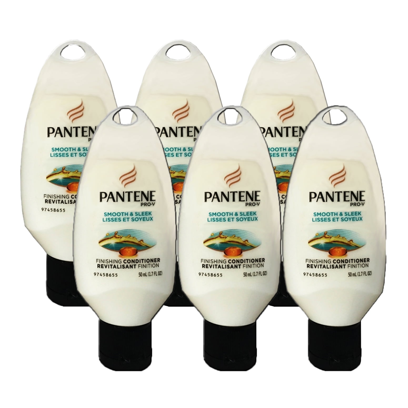 Pantene Pro-V Smooth & Sleek Conditioner, 1.7 oz, 6 Pack - Walmart.com