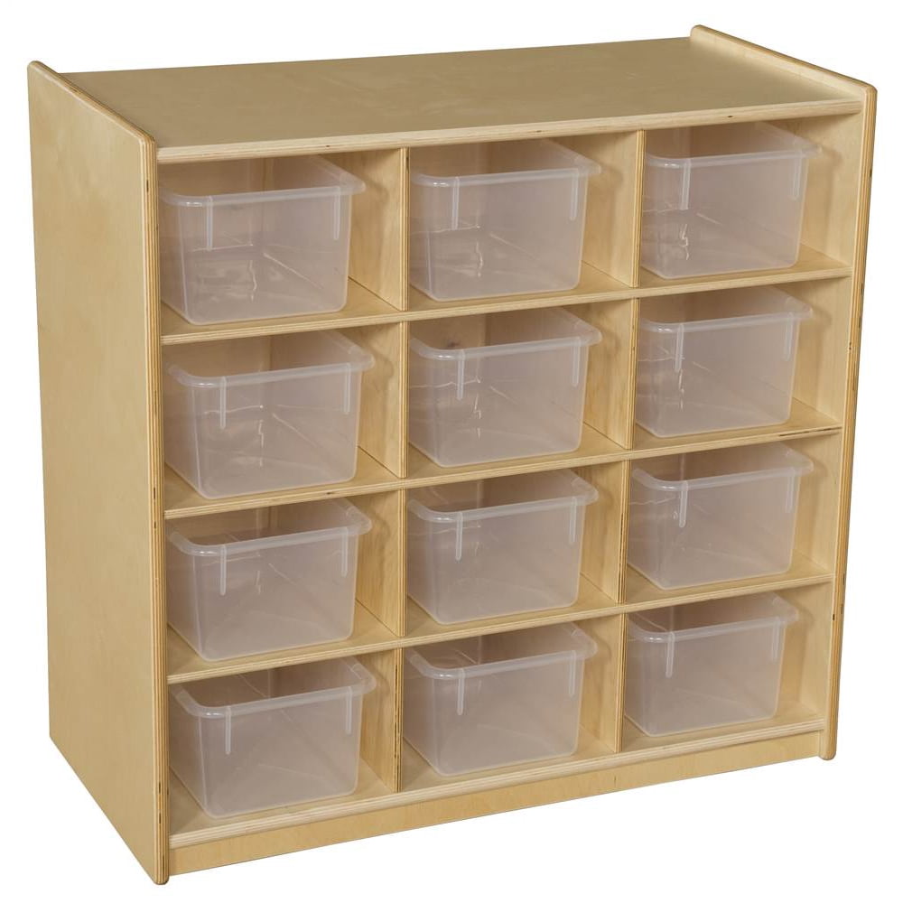 12-Cubby Storage with Translucent Trays - Walmart.com - Walmart.com