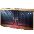 Basketball Court Cabinet Curtain 28"W x 51"L, Indoor Sports Field Scene ...