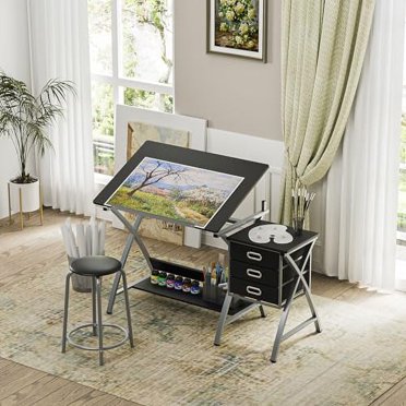 Studio Designs Graphix II White Split Top Crafting Table - Walmart.com