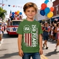 CONZONE Children Boys Patriotic T-Shirts Graphic Prints Crew Neck Short ...