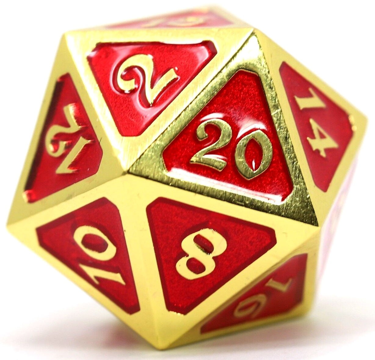 Mythica Dire Gold Ruby D20 Metal Polyhedral Die - Walmart.com
