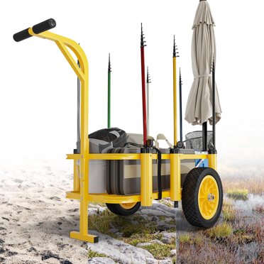 VEVOR Beach Fishing Cart, 400 lbs Load Capacity, Fish and Marine Cart ...