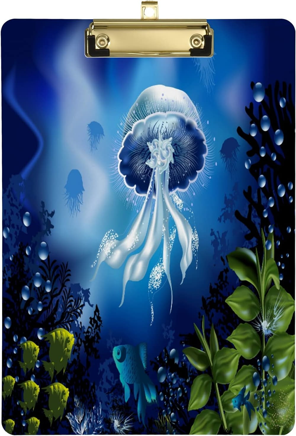 FMSHPON Jellyfish Ocean Sea Coral Reef Clipboard Hardboard Wood Nursing ...