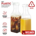 50oz Plastic Juice Carafes With Lid Set Of 2 Square Storage Pitchers