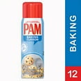Pam Non-Stick Canola Oil Baking Spray with Flour, Fat Free Cooking Food ...