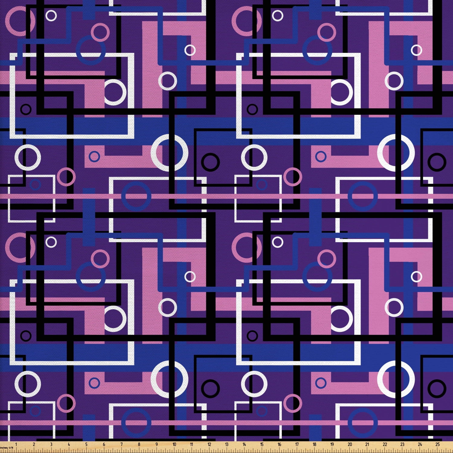 Geometric Fabric by the Yard Upholstery, Tangled Overlapping Different ...