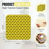 Alien Grip Rug Gripper Carpet Tape - 12pcs, 4x4 in. Anti-Slip Hardwood ...