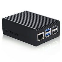 52Pi Black Case for Raspberry Pi 5, Pi 5 Case with Armor Lite V5 Active ...