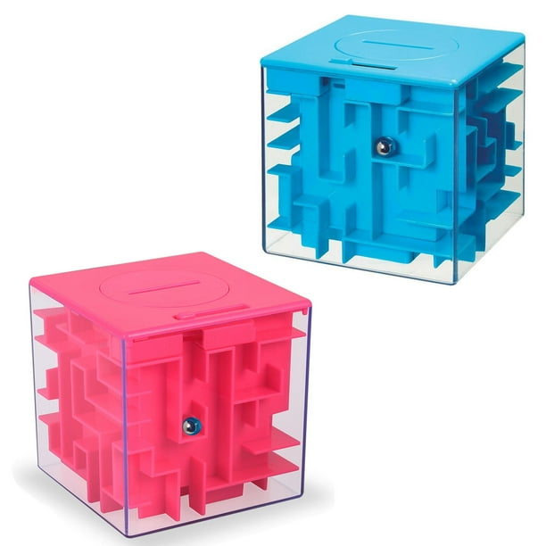 Set 2 Large Size 3" Money Maze Puzzle Boxes for Cash Coin Kids Gift ...