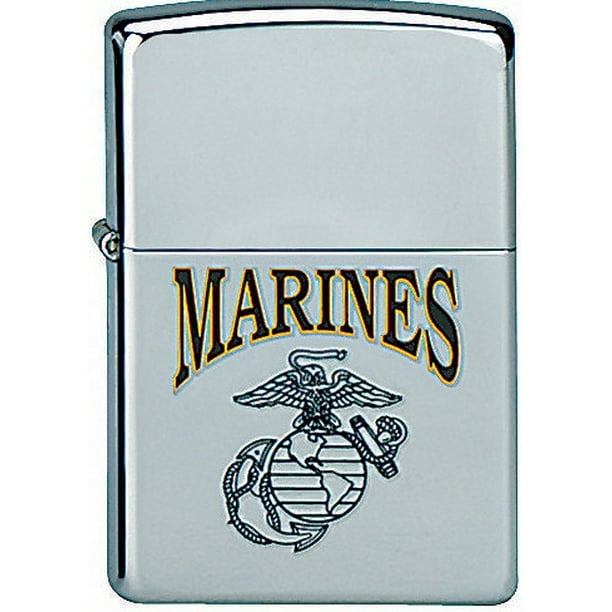 Chrome - US MARINES Zippo Lighter with USMC Emblem - USA Made - Walmart ...