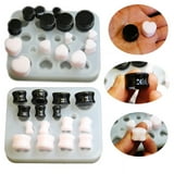 Milue Ear Gauge Mold Round and Heart Shape Ear Stretching Tool Ear ...