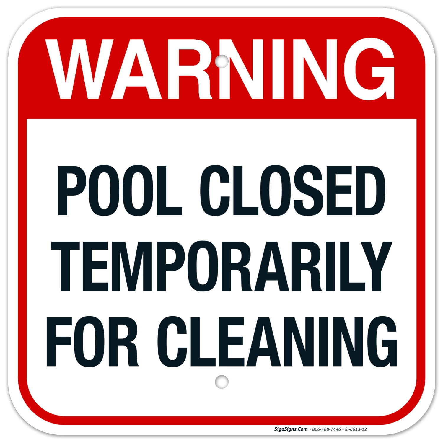Pool Closed Temporarily For Cleaning Sign, Pool Sign, 17x17 Floor Decal ...
