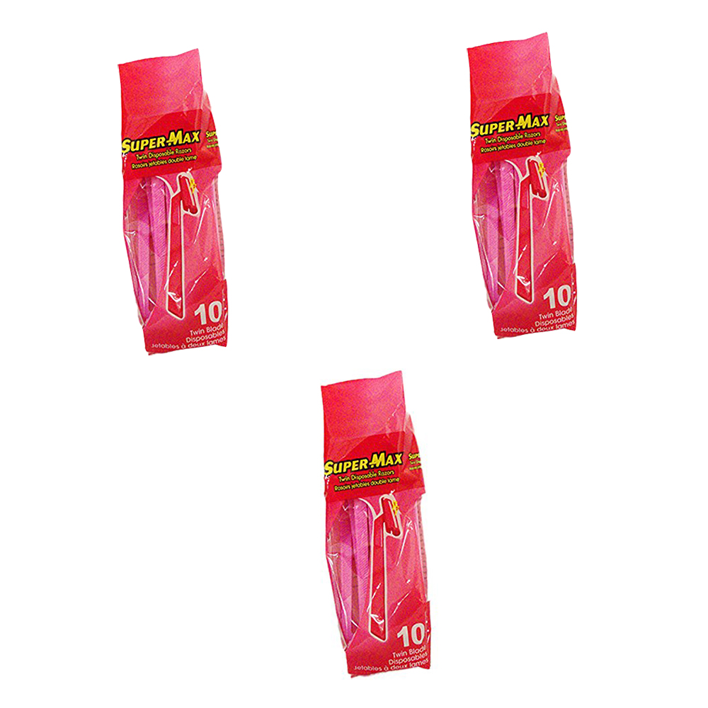 Kwik II Pink Razor Blades For Women 10 In 1 Pack (Pack of 3) By Super ...