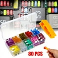 GJX 2026 New 80Pcs 12V Standard Blade Car Fuses 3A~40A Assorted Set ...