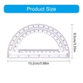 5PCS 180 Degrees Protractor 6Inch Clear Protractors Math Drafting ...