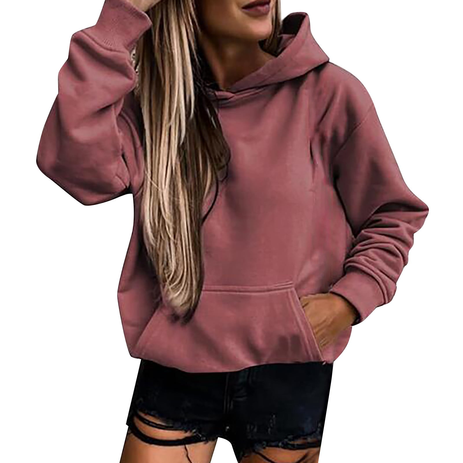 Click here for Baberdicy Essentials Hoodie Women Daily Hooded Swe... prices