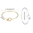 304 Stainless Steel Bangle Golden Stainless Steel Color 2-3/8 inch(6cm ...