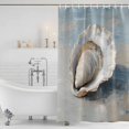 Beach Shell Blue Gradient Shower Curtain Set, Waterproof Shower ...