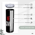 20 oz Stainless Steel Insulated Tumbler with Silver Lid & Straw ...