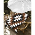 Brown Aztec Rectangle Outdoor Tablecloth, Waterproof Table Cloth Cover ...