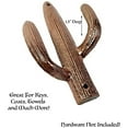 Urbalabs Cast Iron Cactus Hooks for Wall Double Cactus Coat Key Hanger ...