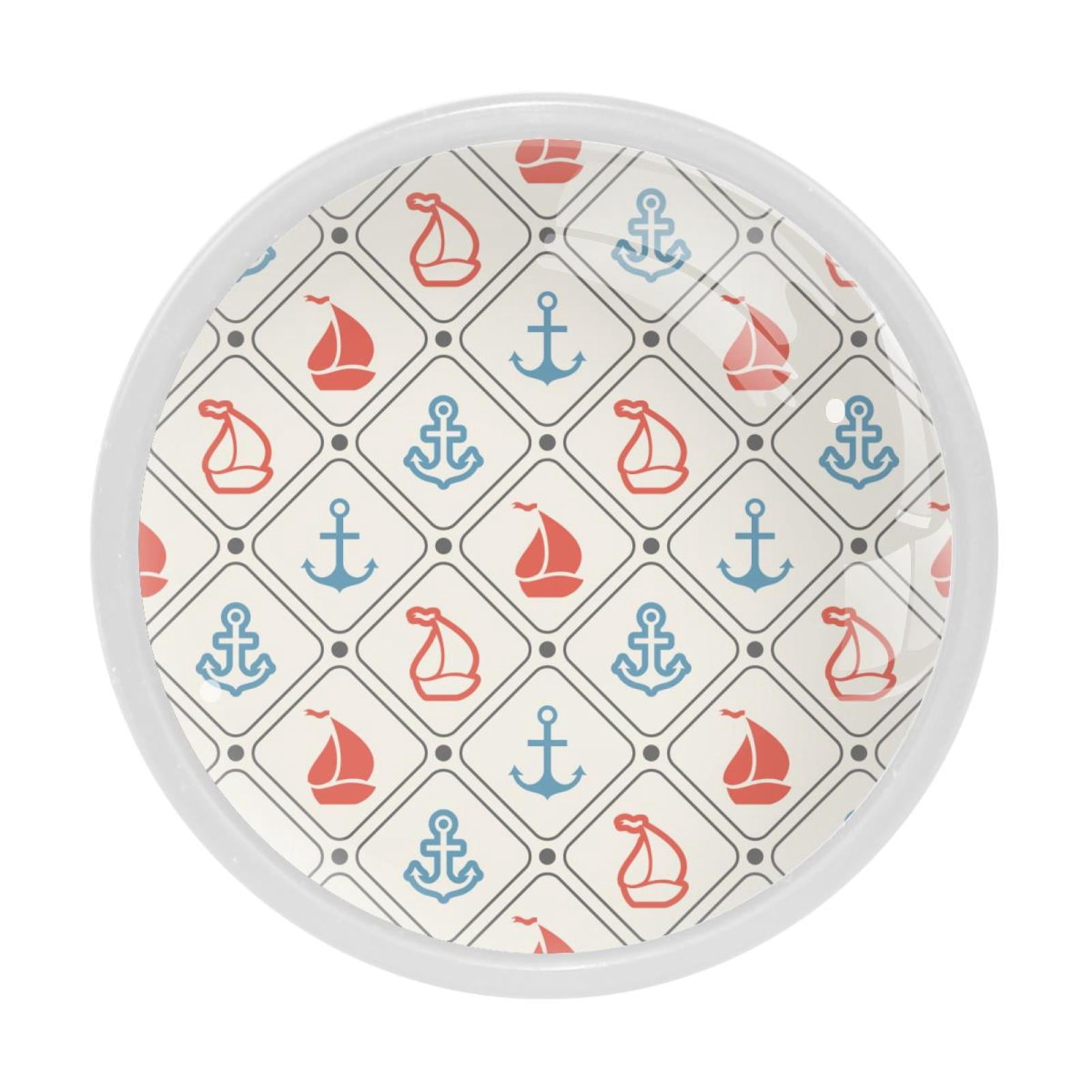 4 Pcs Anchor Knobs for Kitchen Cabinet Cupboard Dresser Bookcase Drawer ...