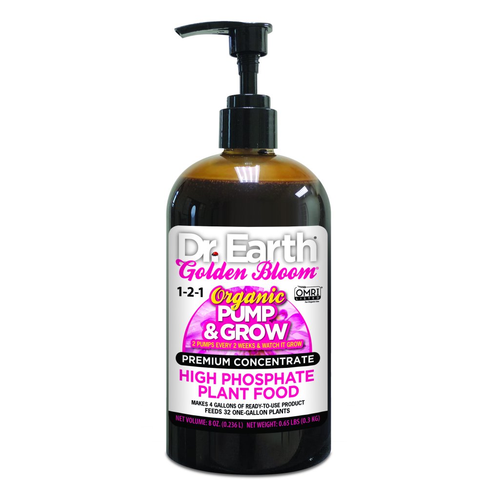 Dr Earth Golden Bloom High Phosphate Pump Grow Liquid Fertilizer 8oz dr-earth-golden-bloom-high-phosphate-pump-grow-liquid-fertilizer-8oz