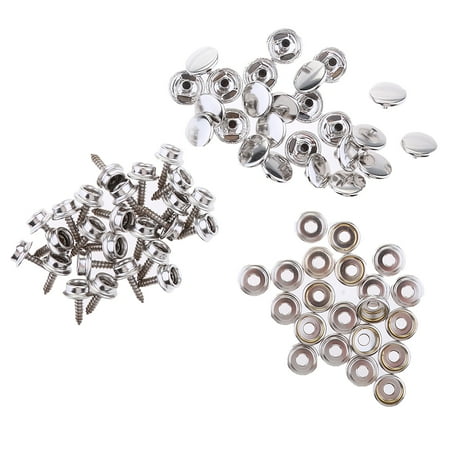 75 Pieces Stainless Steel Boat Marine Cover Fastener Snap 15mm Screw ...