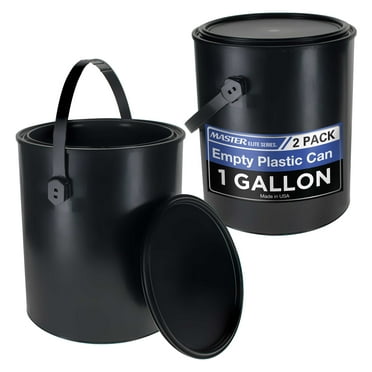 All-Plastic 1 Gallon Bucket with Handle and Lid (6 Buckets) - Odor ...