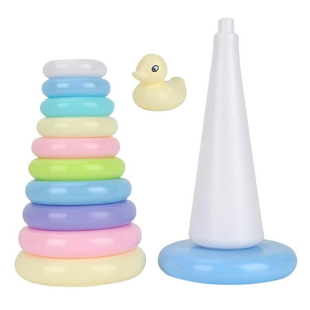 Baby Stacking Rings Stack Nesting Sorting Baby Toy Colourful Rainbow ...
