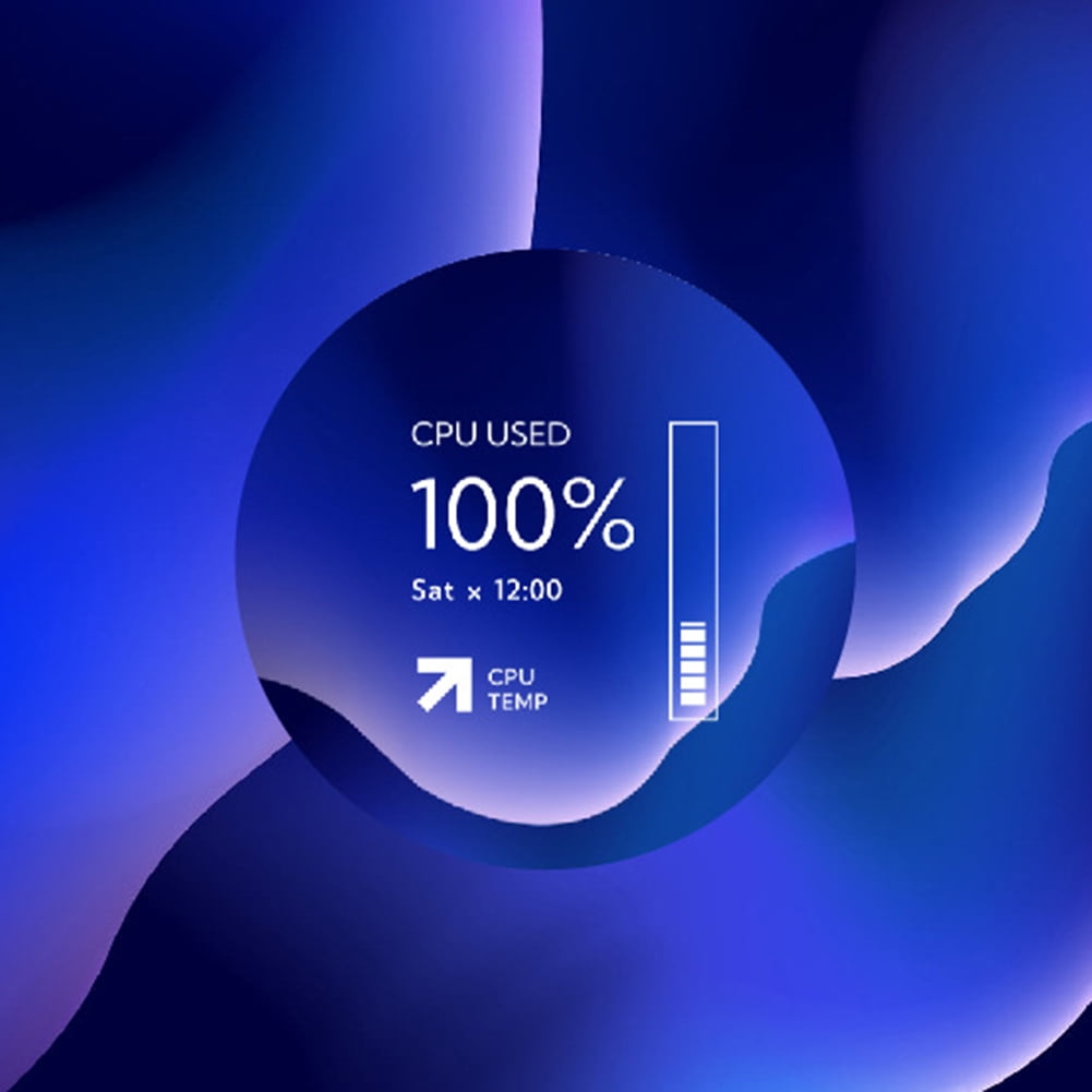 2.1inch Computer Monitor IPS Dynamic Round LCD Monitor AIDA64 for Water ...