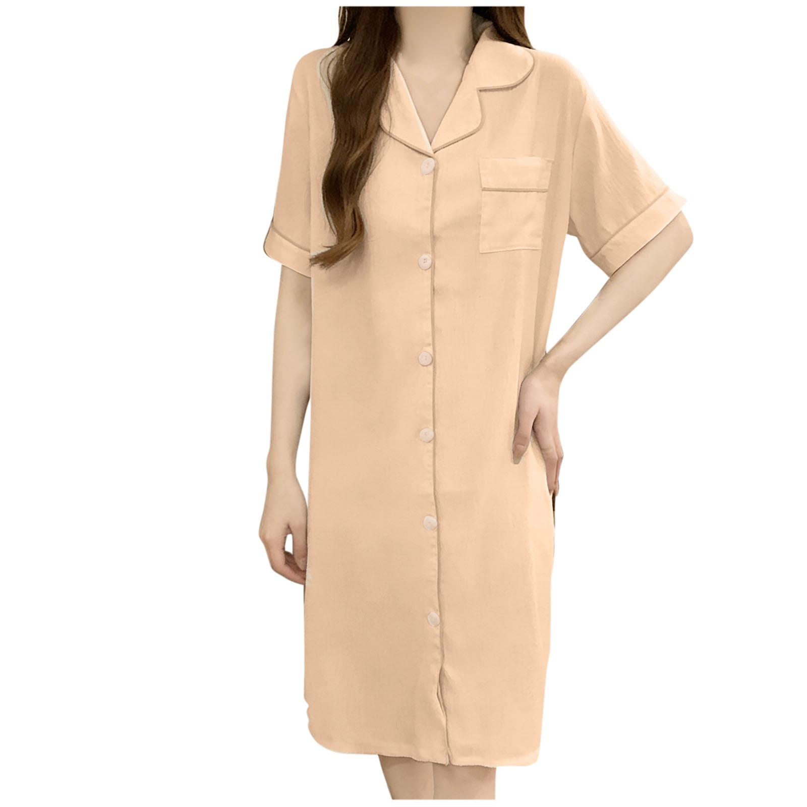 Click here for Unbranded Nightgown For Women Mid-Calf Length With... prices