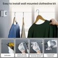 Retractable Clothesline Indoor Outdoor Washing Landry Tool，14ft Clothes ...