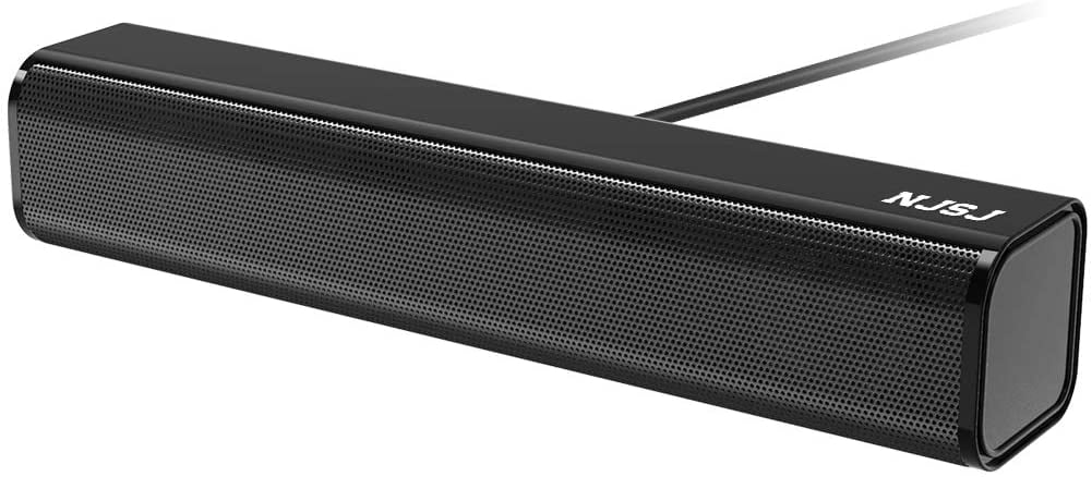 NJSJ Computer Sound Bar Speaker,USB Powered Wired Stereo Speakers with ...