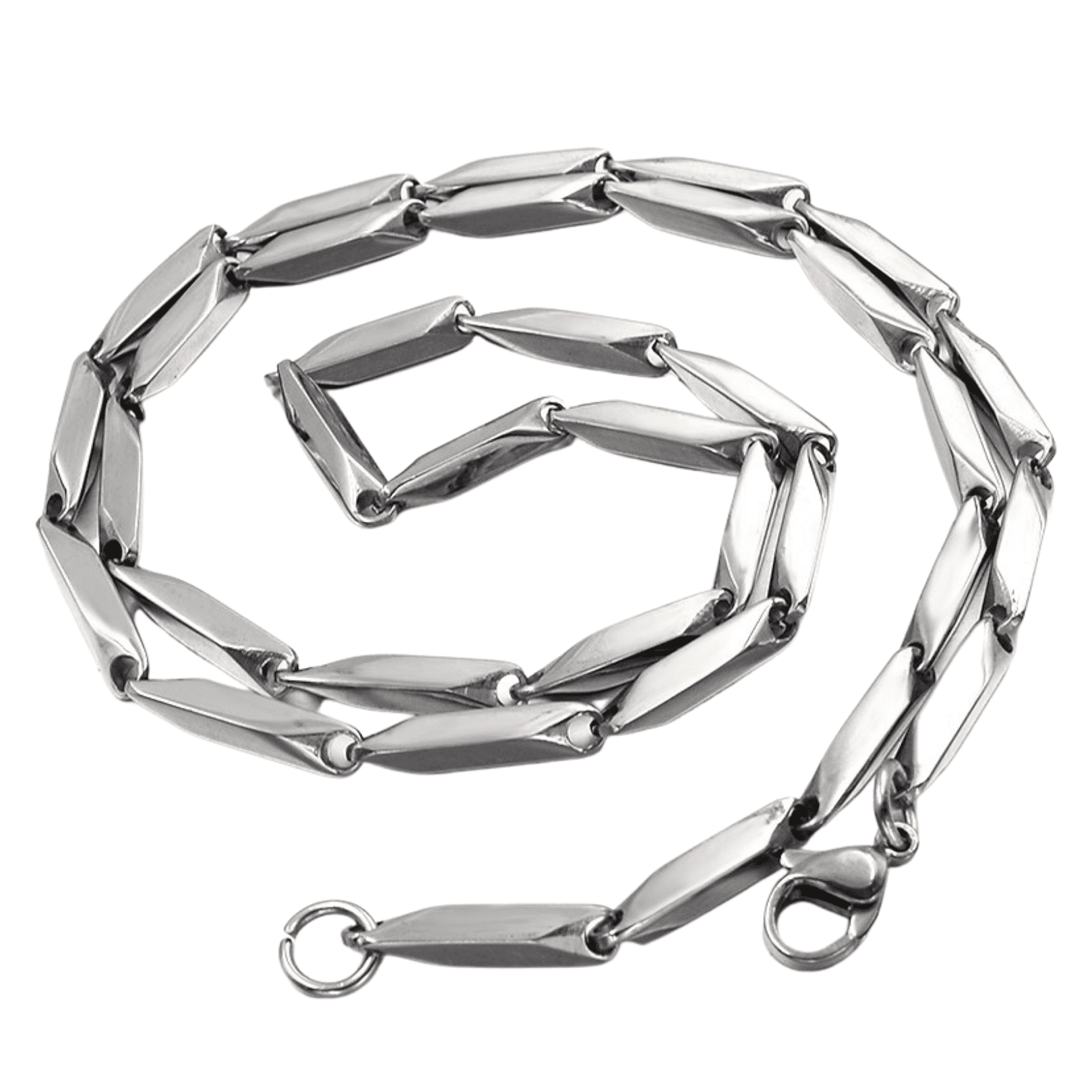 Infinique Creations - Stainless Steel Silver Arrow Bullet Chain ...