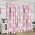 Dots Curtains Vintage Fun Cute Black Polka Dot Pink Aesthetic Art Kids ...