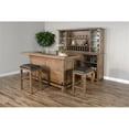 "Pemberly Row 80"" Modern Wood Bar Unit, Taupe Brown with Ample Storage ...