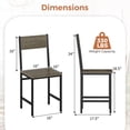 Furnibear Set of 4 Dining Chairs with Metal Legs and Slanted Back with ...